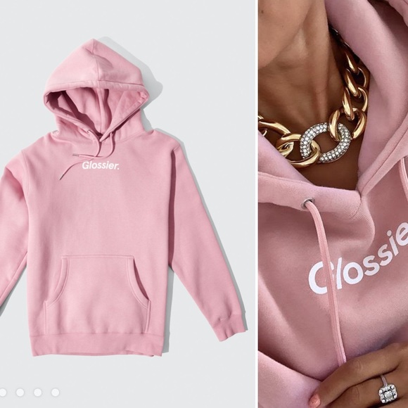 Glossier | Sweaters | Nwtglossier Pink Hoodie In Size Xlsold Out | Poshmark